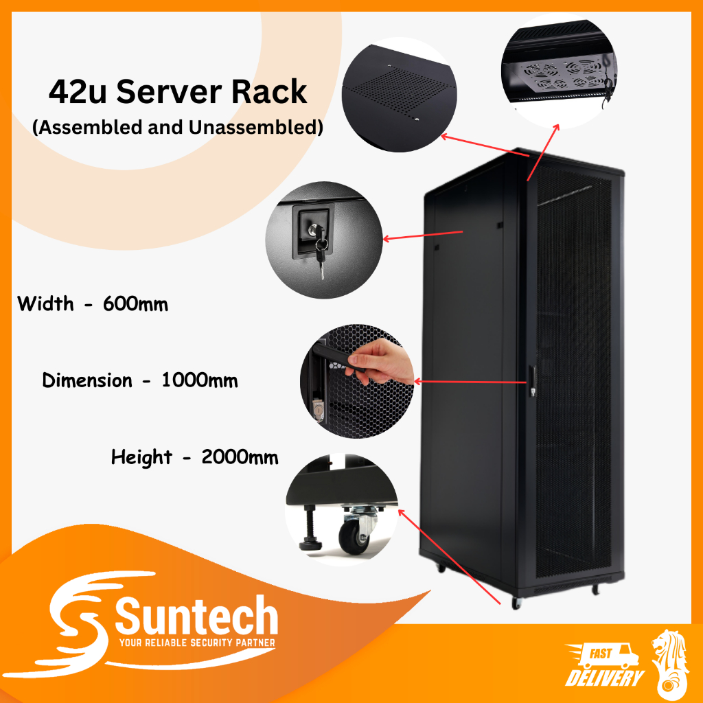 42U Server Rack/Cabinet Rack/Network Rack - Assembled and Unassembled ...