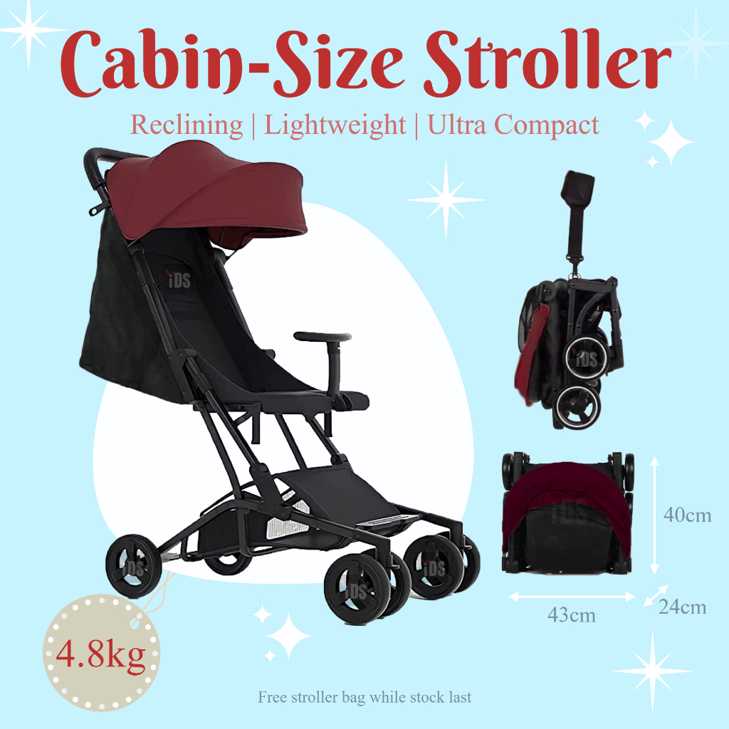 [iDS] Version 2 Cabin Size Lightweight Baby Stroller, Reclining Travel ...