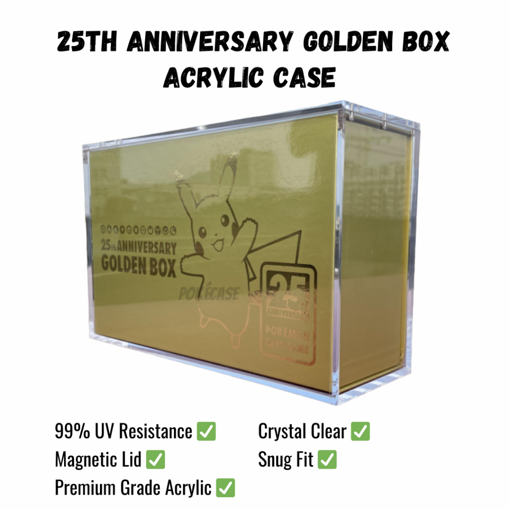 Pokemon 25th Anniversary Golden Box Acrylic Display Case [JPN] | Shopee ...