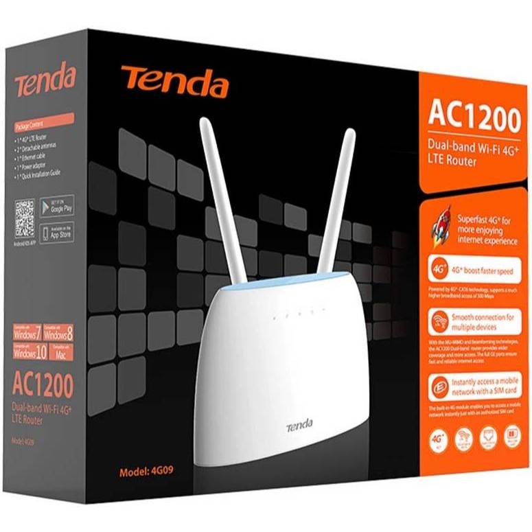 Tenda 4G09 AC1200 Dual-Band Wi-Fi 4G+ LTE Router | Shopee Singapore