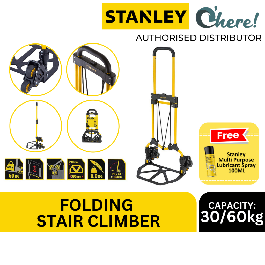 Stanley Trolley Folding Hand Truck Stair Climber 30/60 kg | Shopee ...