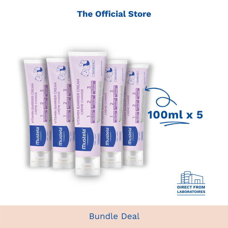 [Mustela Bundle Deal] 5x Vitamin Barrier Cream 100ml • Diaper Rash (exp ...