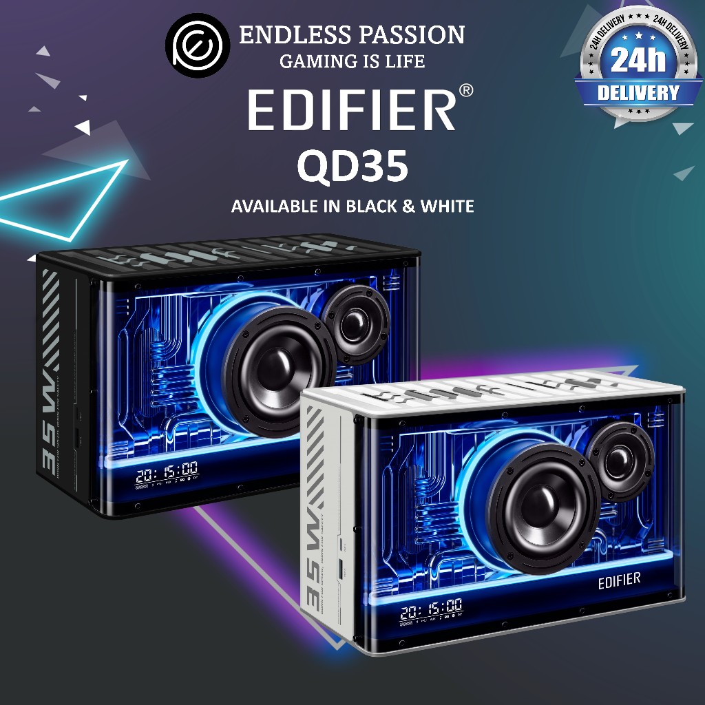Edifier QD35 Tabletop Bluetooth Speaker, Hi-Res Audio & Hi-Res Audio ...