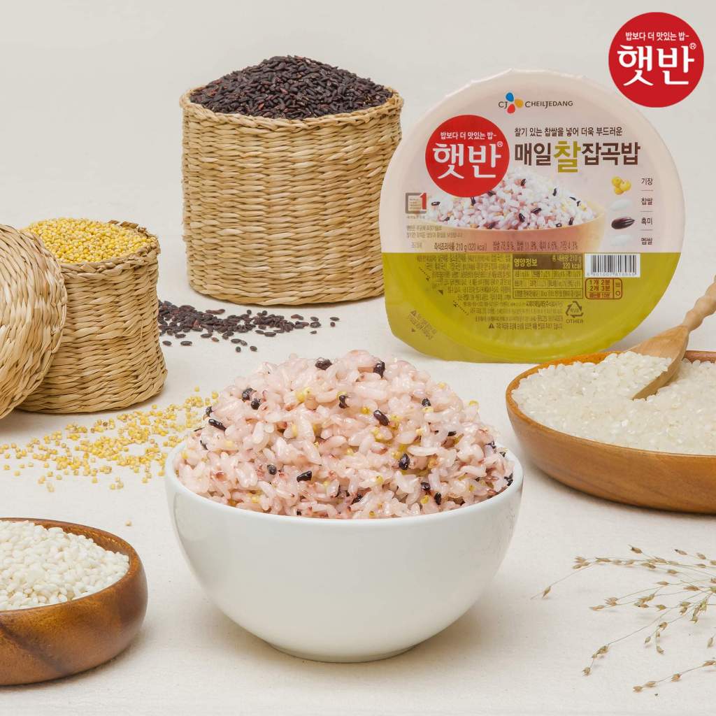[CJ] Glutinous Mixed Grain Rice 210gx3pcs 매일 찰잡곡밥 3개입 210gx3pcs ...