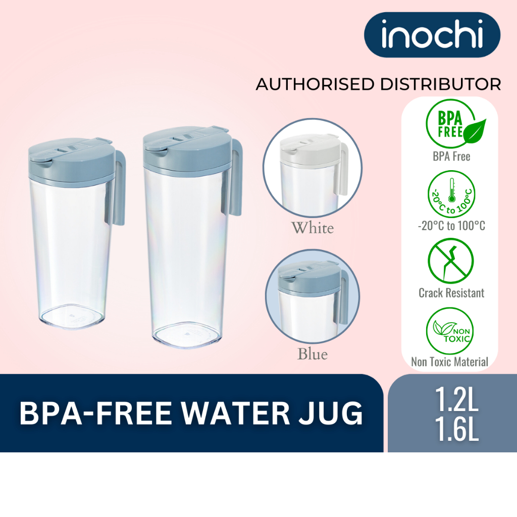 Inochi Plastic Clear Water Jug Water Pitcher BPA Free 1.2L/ 1.6L ...