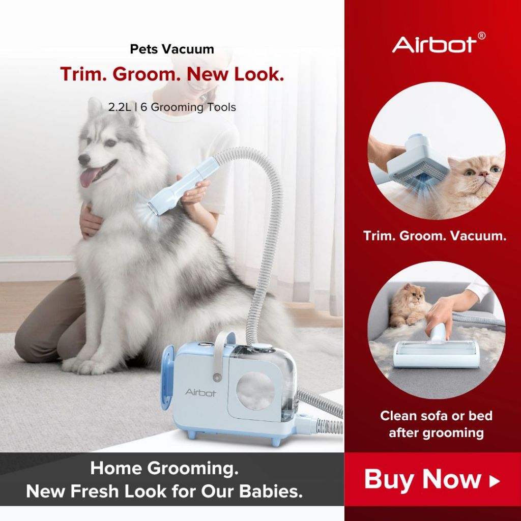 Airbot P2, Pet Grooming Portable Compact Vacuum Cleaner Trimmer Groomer ...