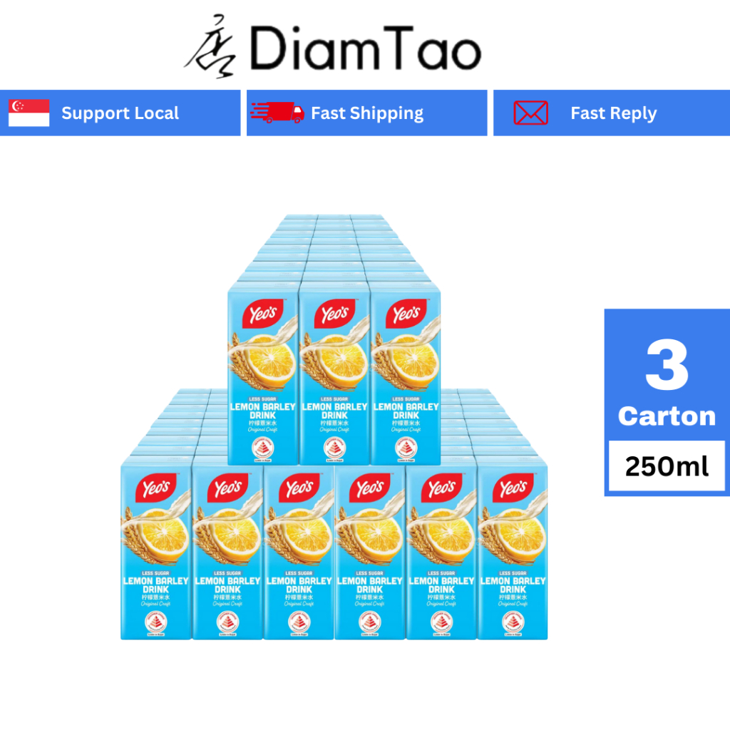 [Bundle of 3[ Yeo's Lemon Barley Drink 250ml x 24 Packets | Shopee ...