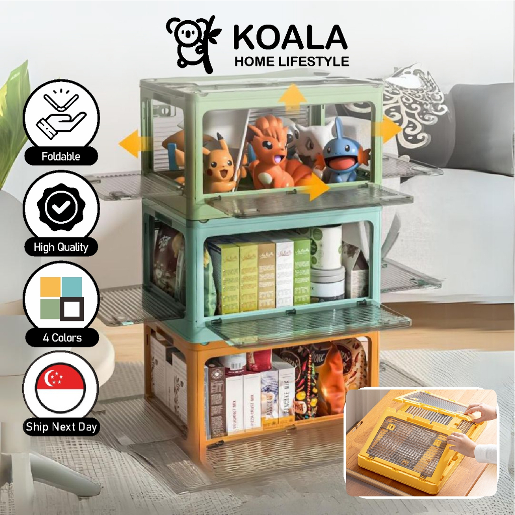 🇸🇬Koala Home🔥Foldable Storage Box Foldable Organizer Home Storage Toy ...