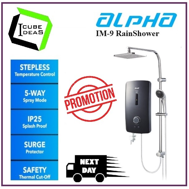 ALPHA - IM-9 RainShower Instant Water Heater (DC Pump) | Local singapore warranty | Express Free ...