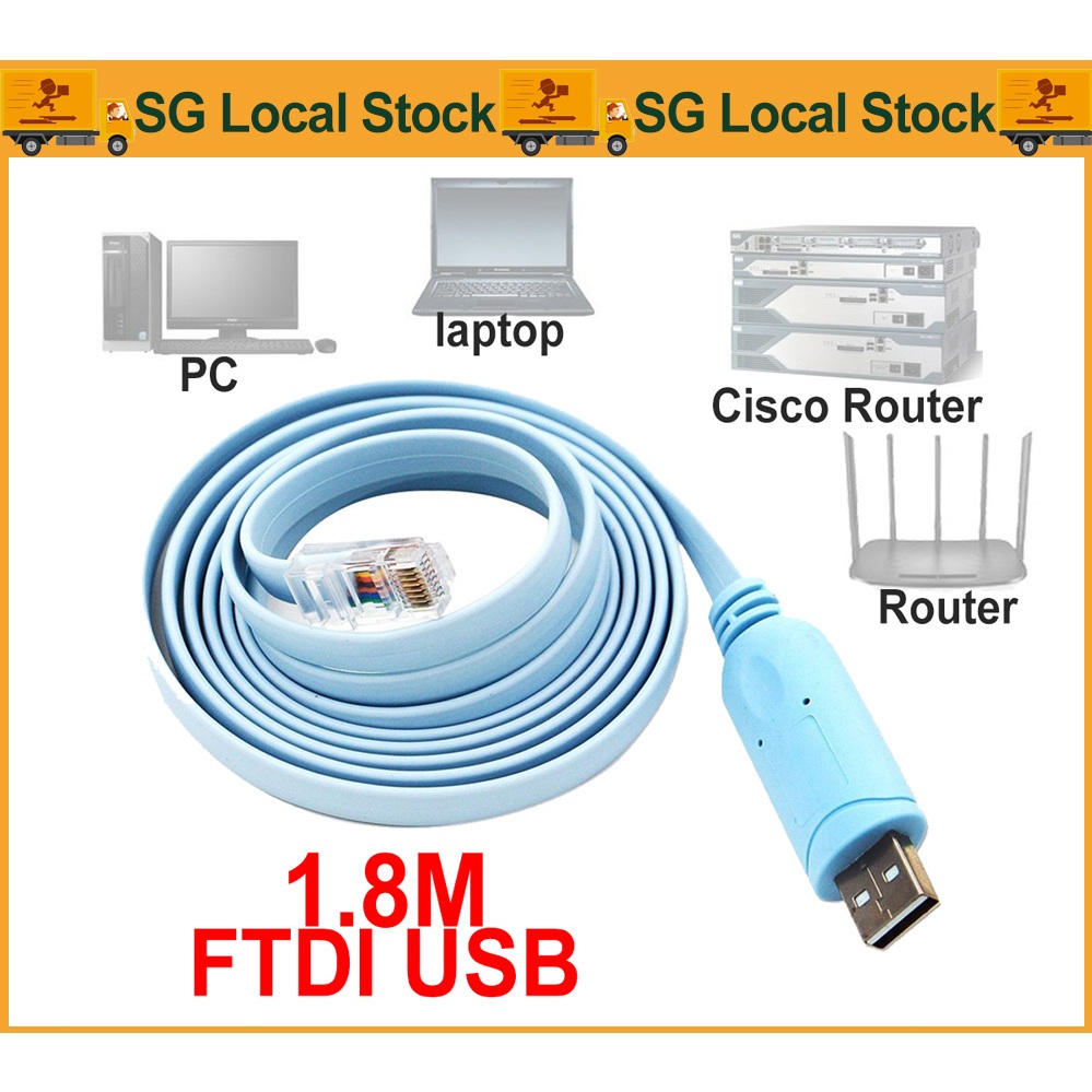 [SG Ready Stock]Cisco Console Cable USB to RJ45 Cable FTDI for Windows ...