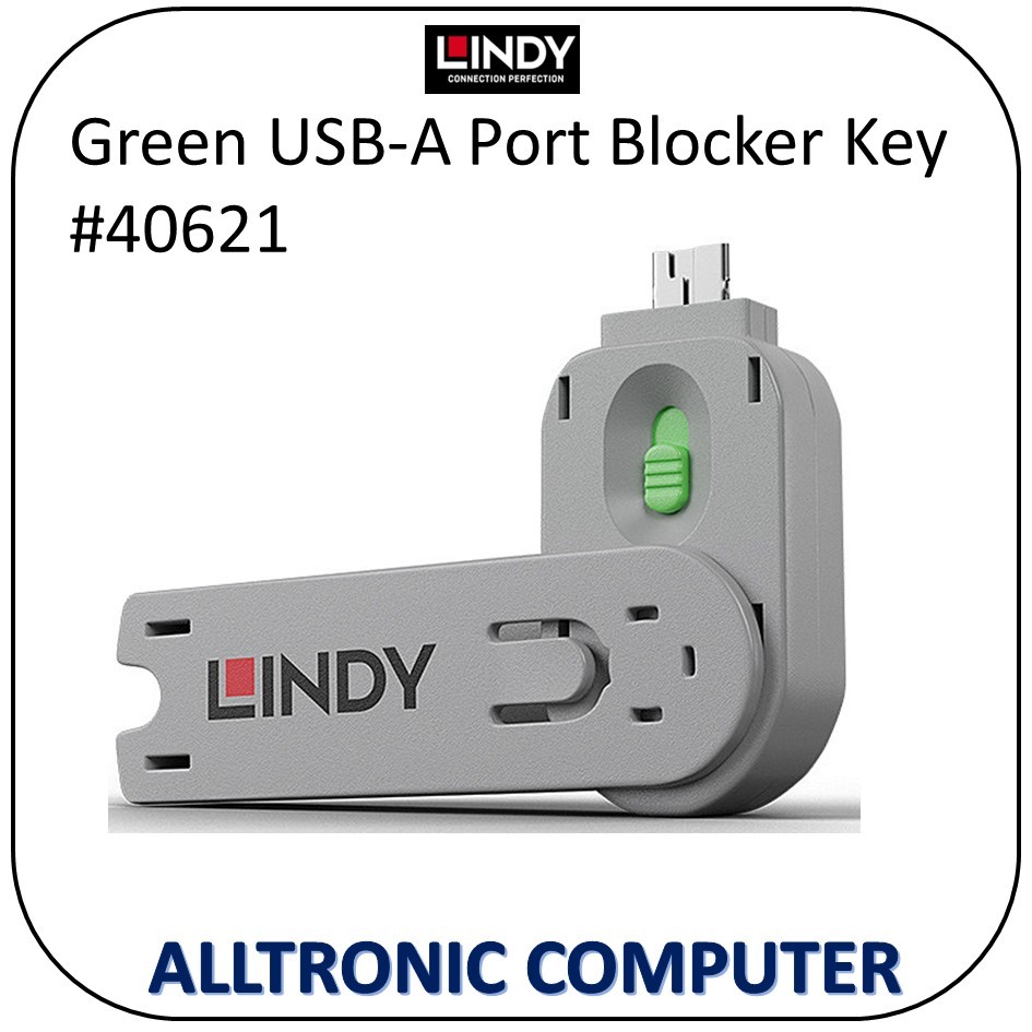 Lindy USB Blocker Type A Key Only Green P/N: 40621 /Alltronic Computer ...