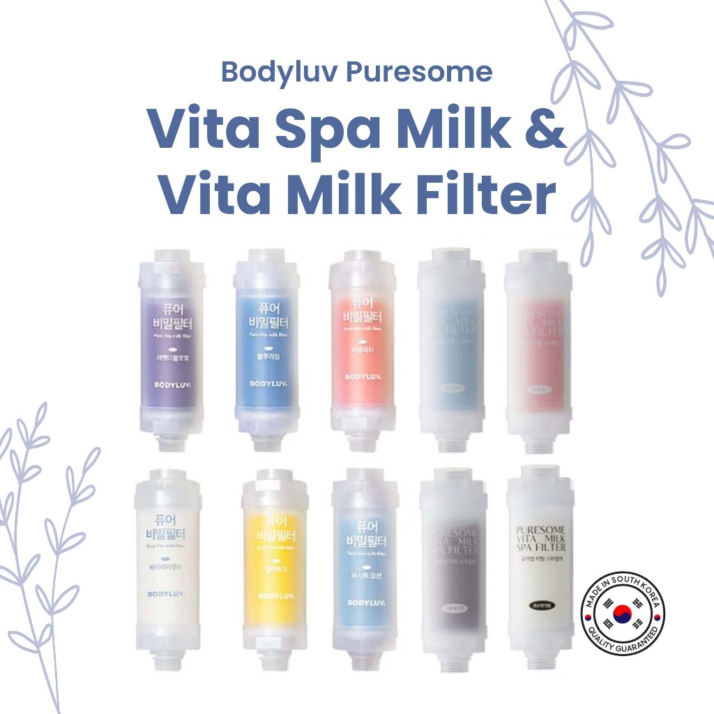 Bodyluv Puresome Vita Milk Showerhead Filter and Spa Milk Filter Scent Flavors | Shopee Singapore