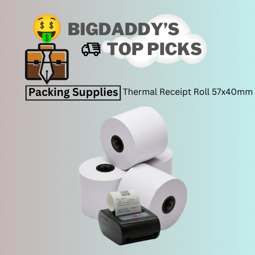 Thermal Receipt Roll 57x40mm Credit Card Machine NETS Receipt Terminal ...