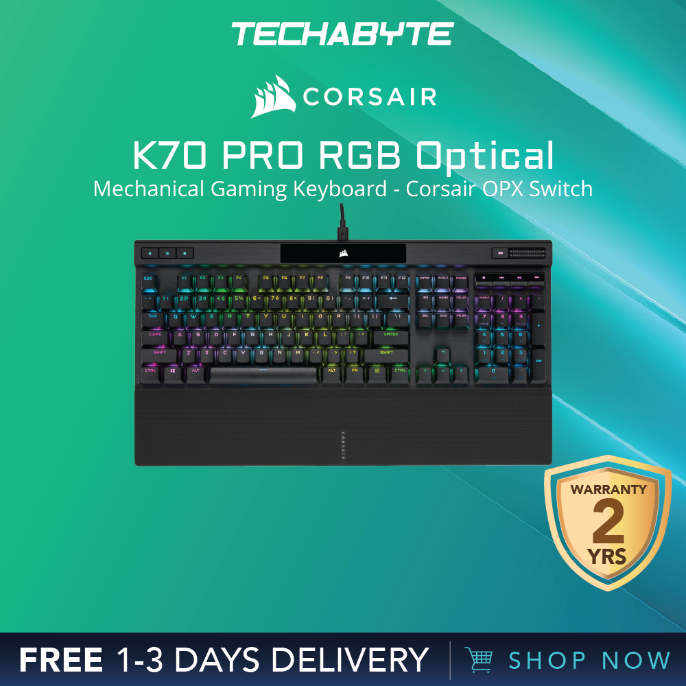 Corsair K70 RGB PRO | PBT DOUBLE SHOT PRO Keycaps | Optical-Mechanical Gaming Keyboard | Shopee ...