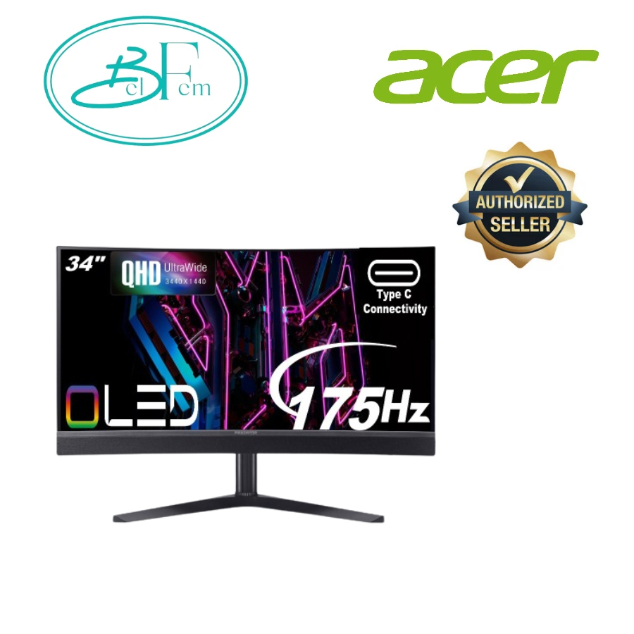 Acer Predator X34 V 34-Inch UltraWide QHD OLED (1800R Curvature) Curved ...