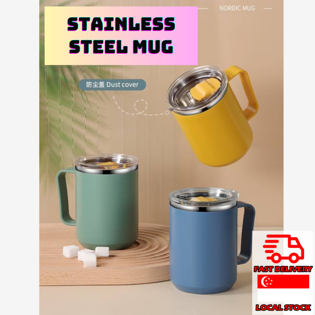 🇸🇬SG Ready Stock🇸🇬 450ml Large Capacity Stainless Steel Double Layered ...