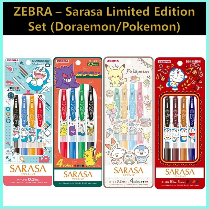 Zebra - Sarasa Limited Edition Set (Doraemon/Pokemon) | Shopee Singapore