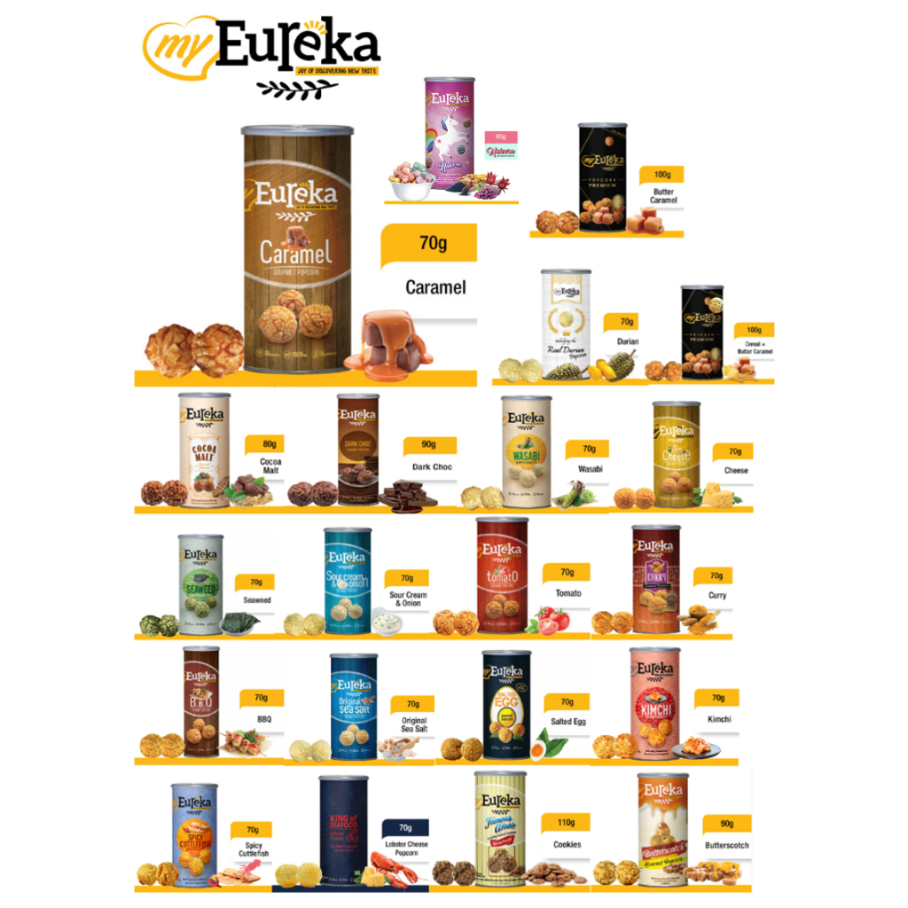 【Ready Stocks】Eureka Can/Canister Gourmet Popcorn (27 Flavours ...