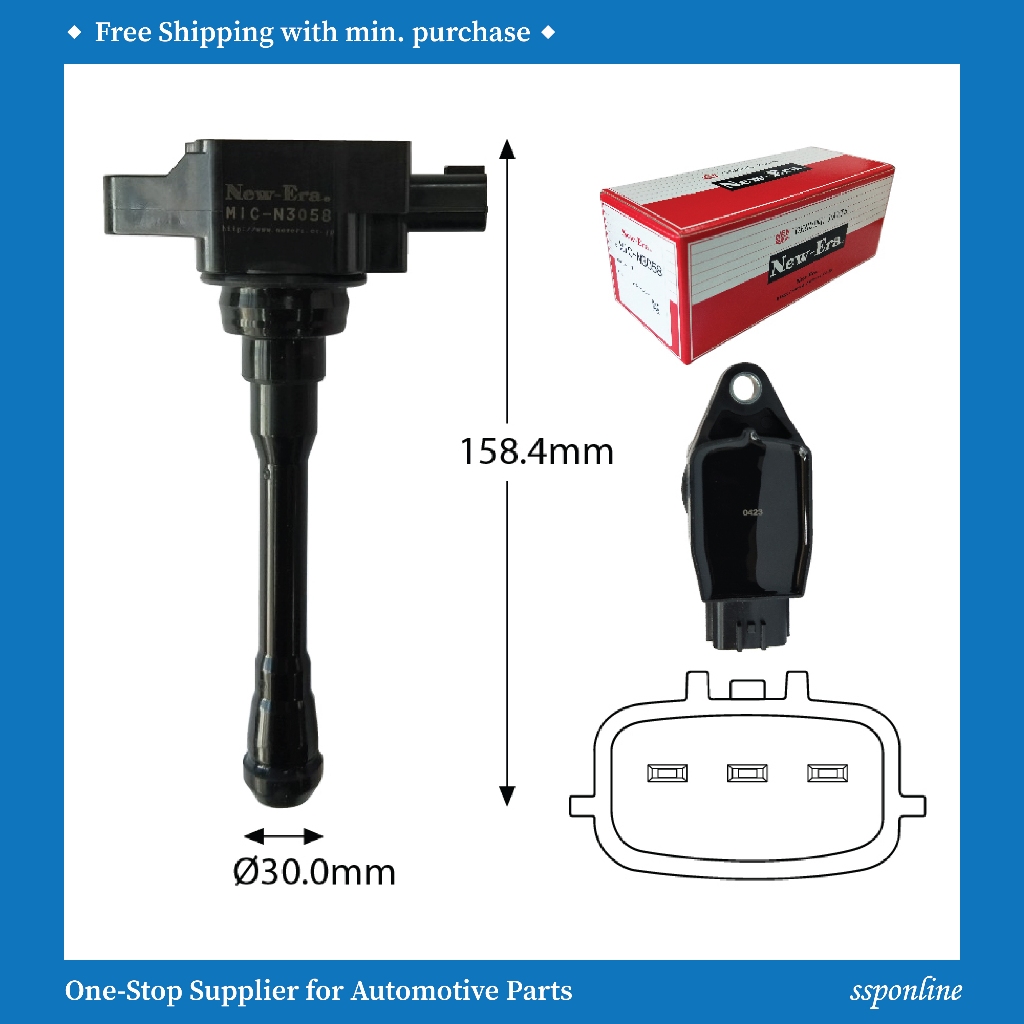 New Era Ignition Coil 22448-1KT0A - Nissan Latio SC11, N17, Qashqai (22448-1KT1A), Note E11 E12 ...