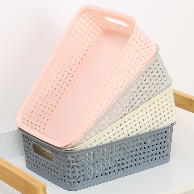 [LOCAL] Woven plastic storage basket for multi purpose use | Shopee ...