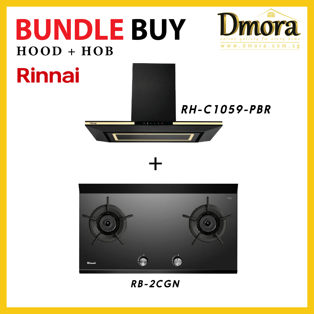 RINNAI BUNDLE BUY: HOOD + HOB RH-C1059-PBR + RB-2CGN | Shopee Singapore