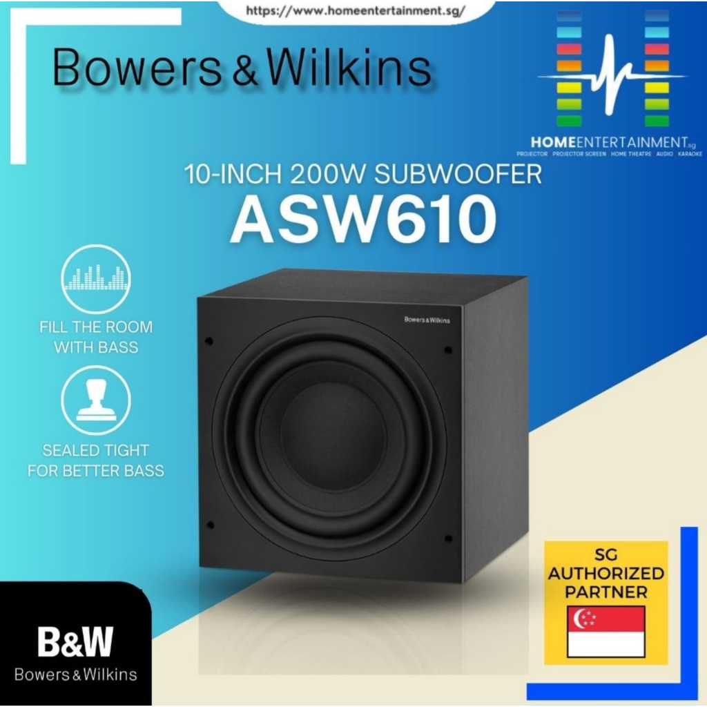 BOWERS&WILKINS B&W 10 INCH 200W SUB WOOFER ASW610 (BLACK | WHITE) [IN ...