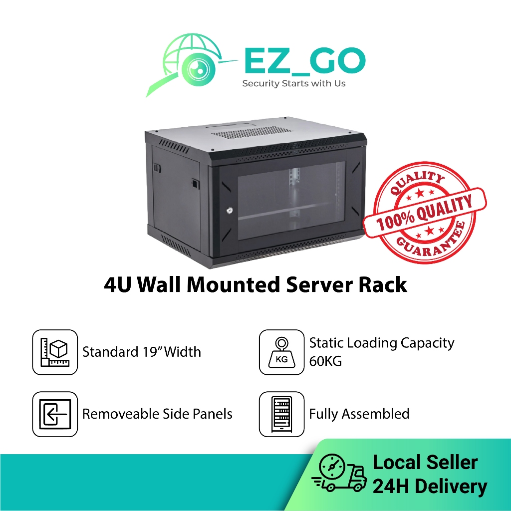4U Wall Mount Server Rack / Network Cabinet Rack / Rack Cooling Fan ...