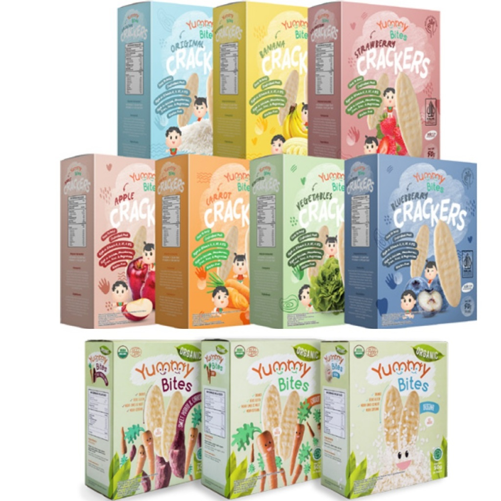 [HALAL] Yummy Bites Healthy Baby Toddler Rice Crackers / Organic Baby ...