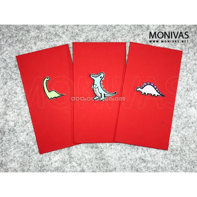 Dinosaur Embroidery Red Packets CNY Chinese New Year Money Envelope ...