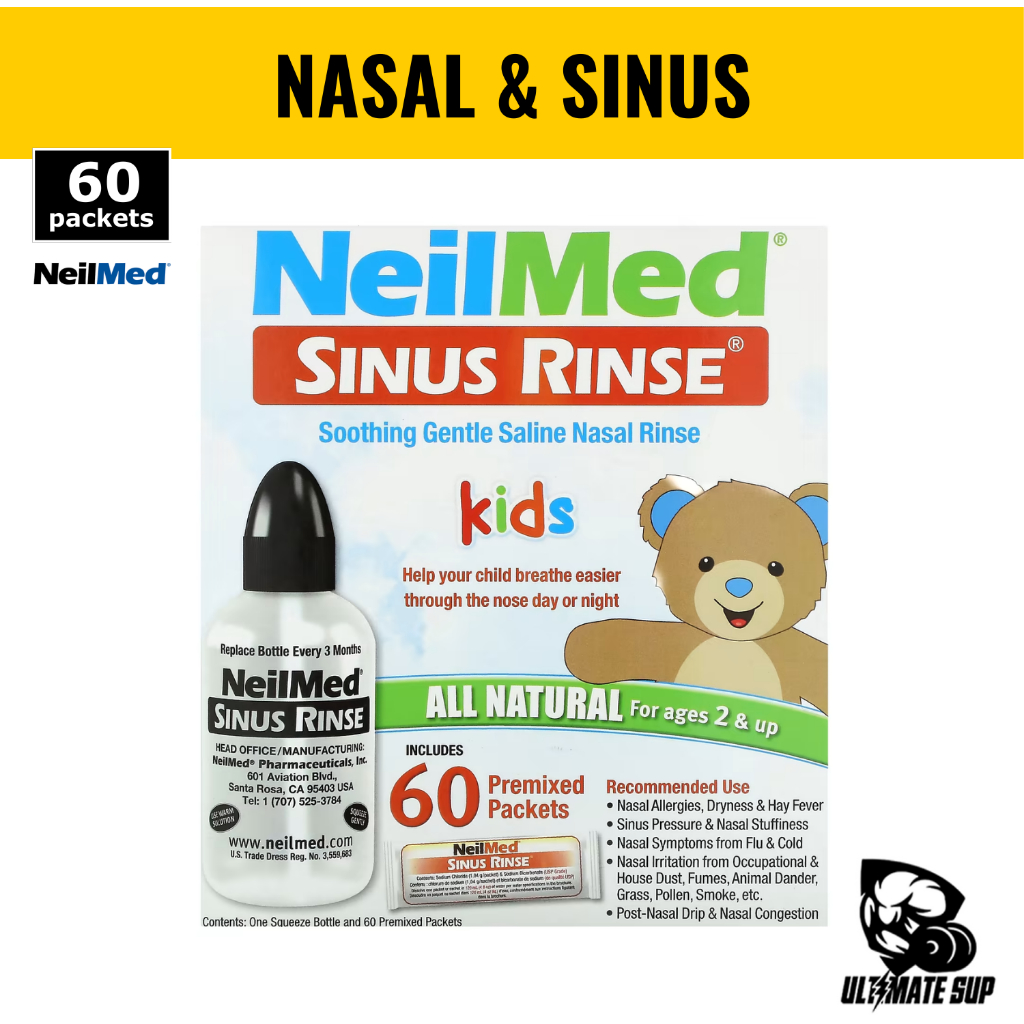 NeilMed, Kids, Sinus Rinse, Nasal Wash, Soothing, Ages 2+, 60 Premixed ...