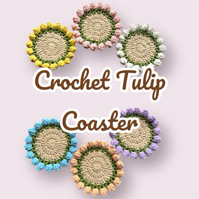 Crochet Tulip Coaster 🌷 | Shopee Singapore
