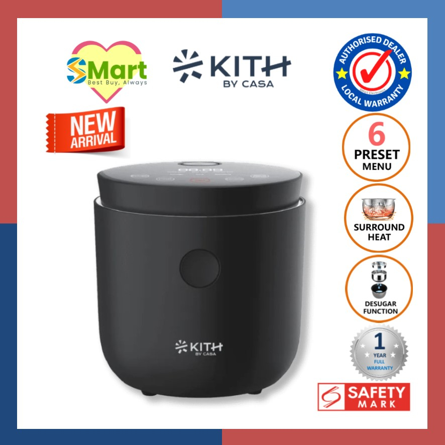 Kith 1L Low Carb Rice Cooker [LRC-1L-BK] | Shopee Singapore