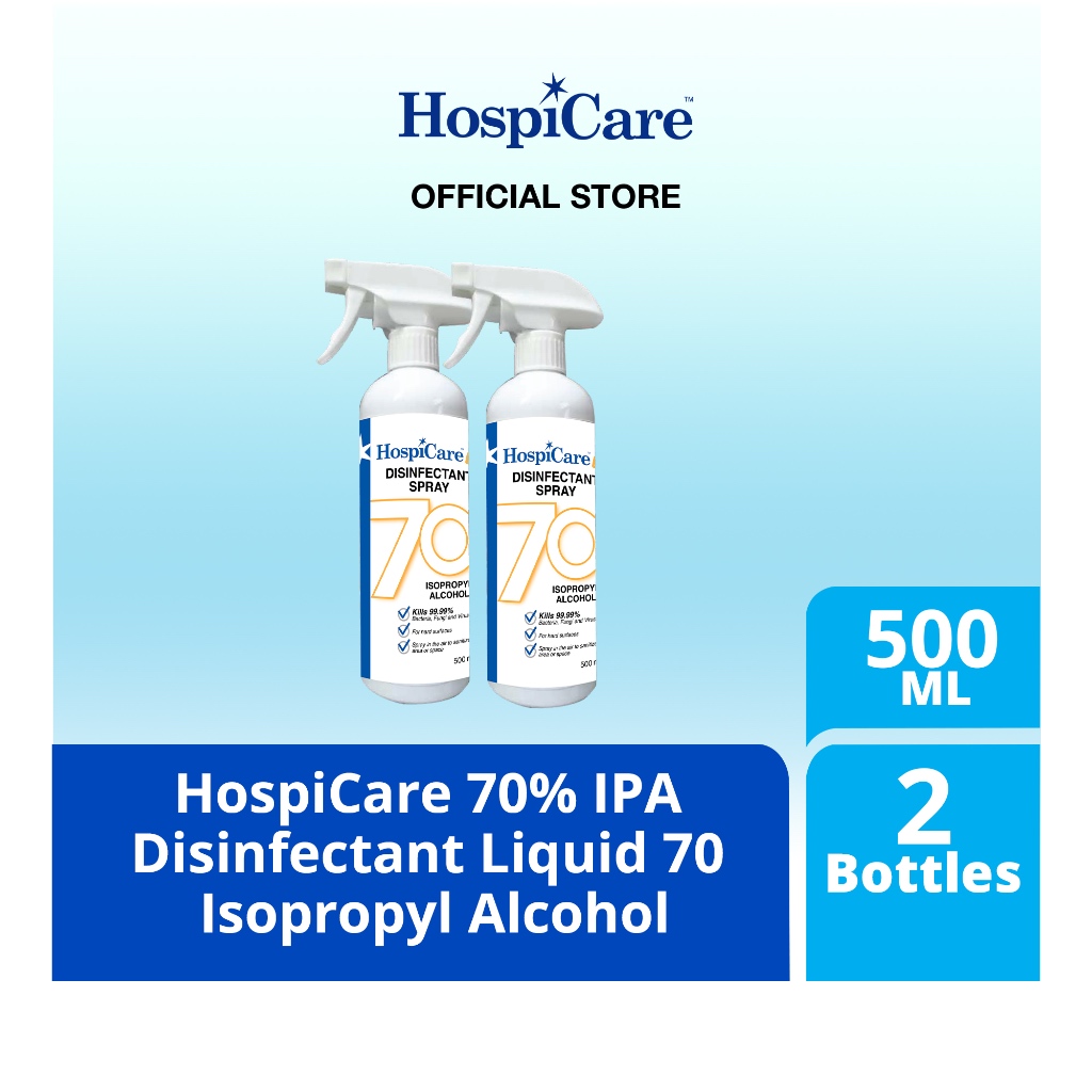 HospiCare 70% IPA Disinfectant Spray 500ml x 2 Bottles | Shopee Singapore