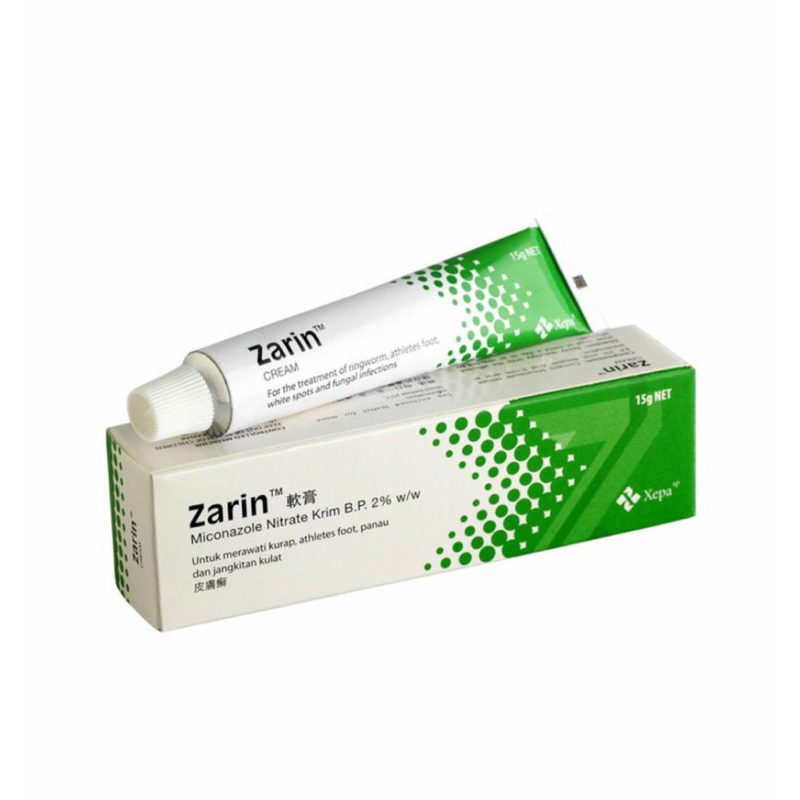 Zarin (Miconazole 2% ) Topical Antifungal Cream, 15g for Ringworm ...