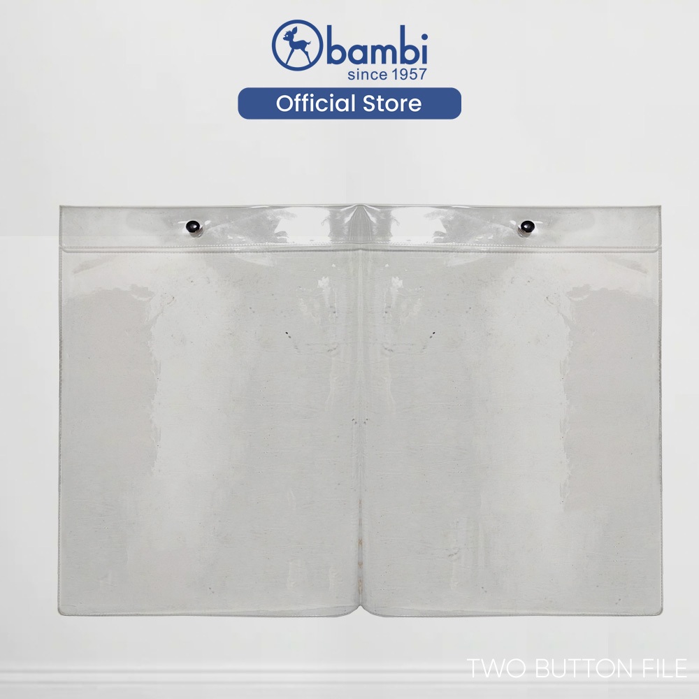 Bambi A3 PVC Two Button File Folder Transparent | Shopee Singapore