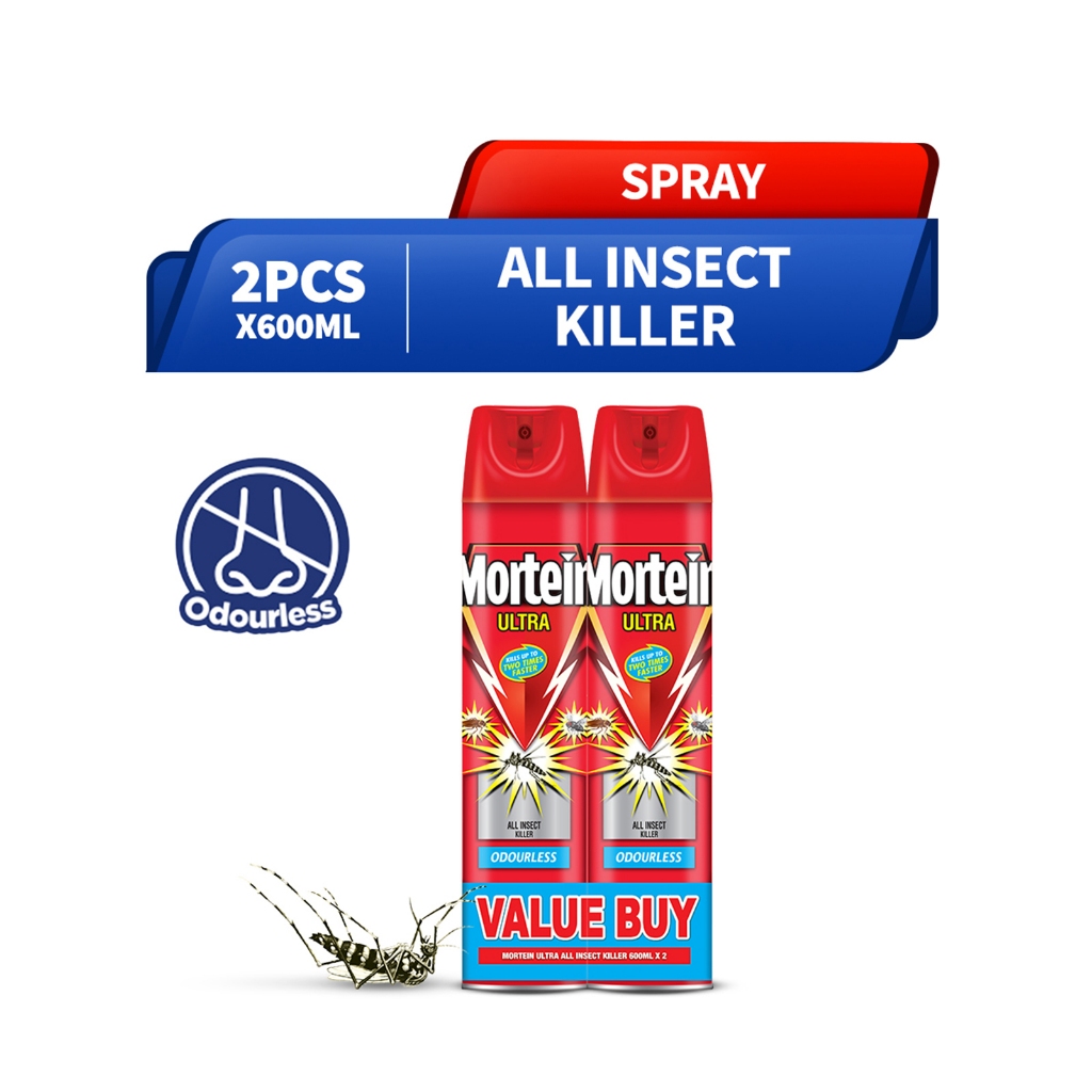 Mortein Ultra All Insect Killer Spray Odourless Twin Pack (2x600ml ...