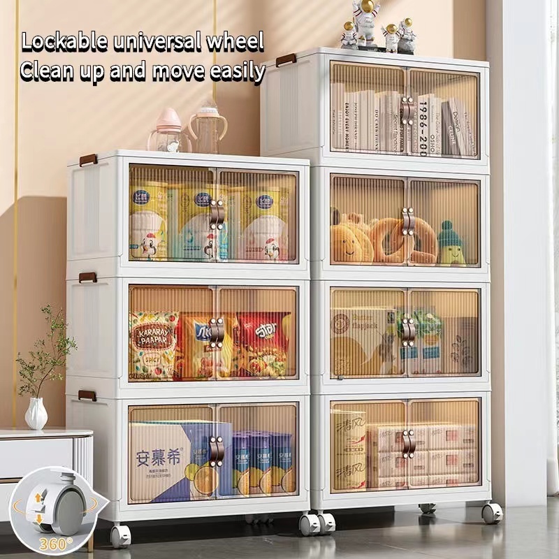 Free installation folding storage cabinet multi-layer storage cabinet ...