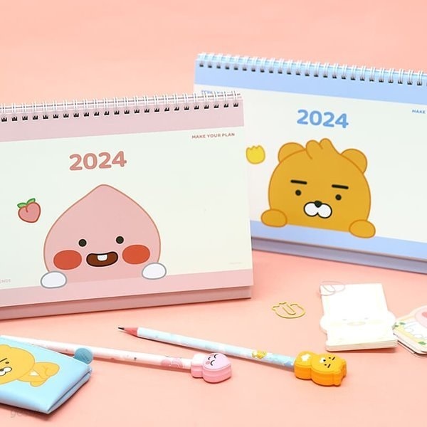 kakao friends 2024 Calendar Little Apeach Ryan / calendar stand ...