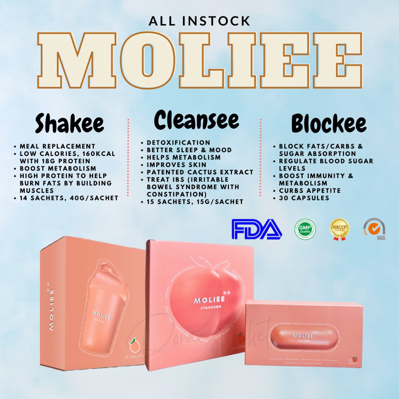 [Ready Stock] Moliee Cleansee & Blockee | Detox & Fat Blocker | Shopee ...