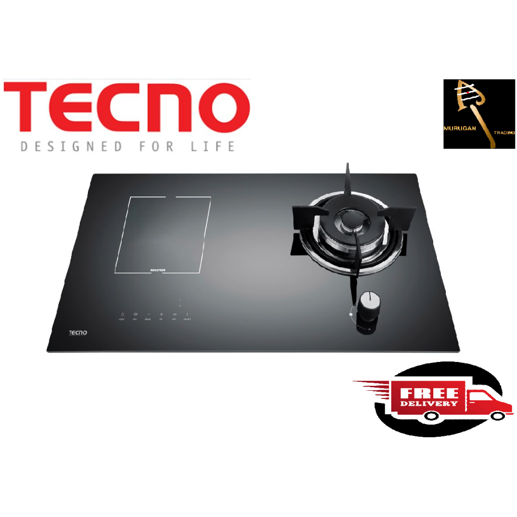 Tecno 73cm T788GI Gas-Induction Hybrid Glass Hob free express delivery ...