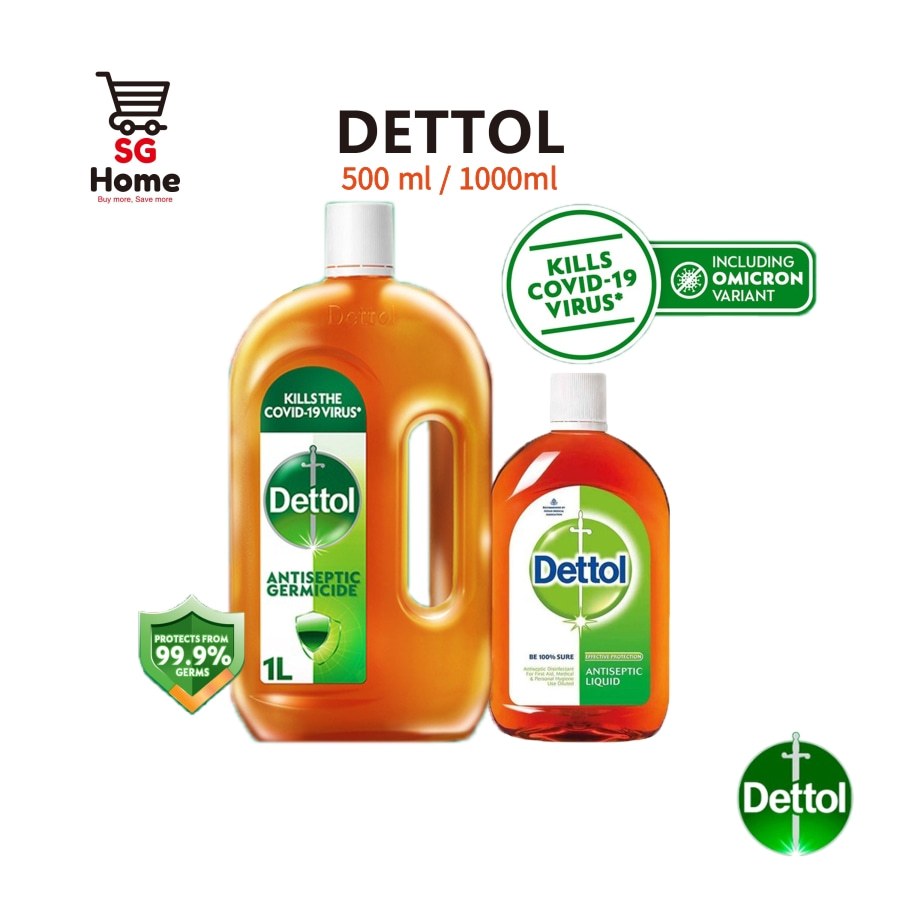Dettol Antiseptic Germicide Liquid Kills 99 9 Percent Of Germs 1l