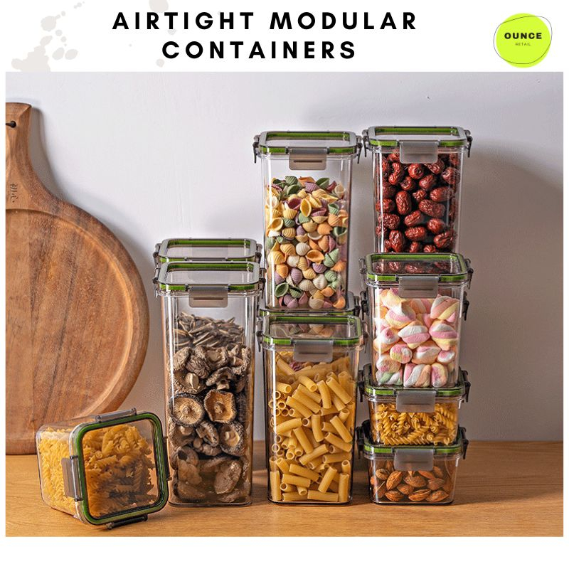 Storage Container Organiser Airtight Clear Crisper Box Store Pantry ...