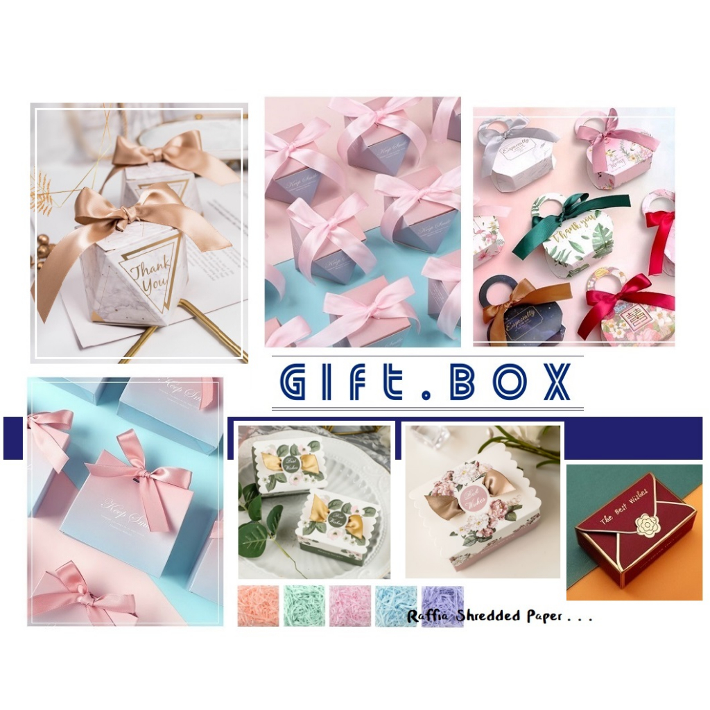 SG Stock | Door Gift Boxes Gift Bag | Raffia Shredded Paper 20g | Candy ...