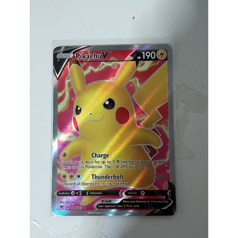 Pokemon pikachu v full art vivid voltage card | Shopee Singapore