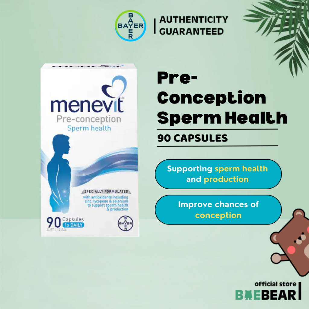 Menevit Designed For Male Fertility 90 Capsules Supports Male Fertility ...