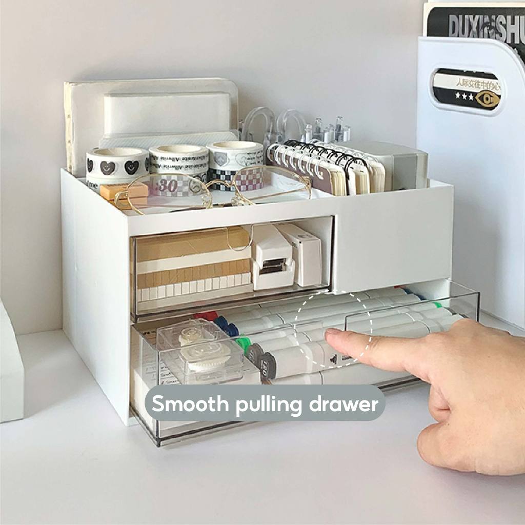 Desk Organiser Desktop Organiser drawer organizer Desk Storage Box SG ...