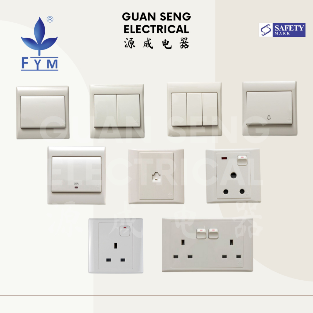 [SG Seller] FYM Switch and Socket White | Guan Seng Electrical | Shopee ...