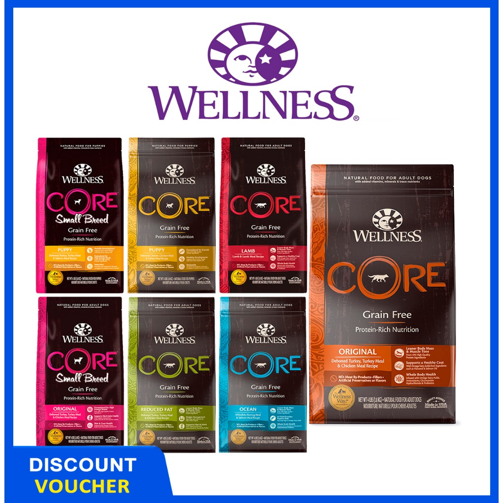 Wellness Core Dog Food 18/22/24lbs -Adut, Puppy, Large Breed, Small ...