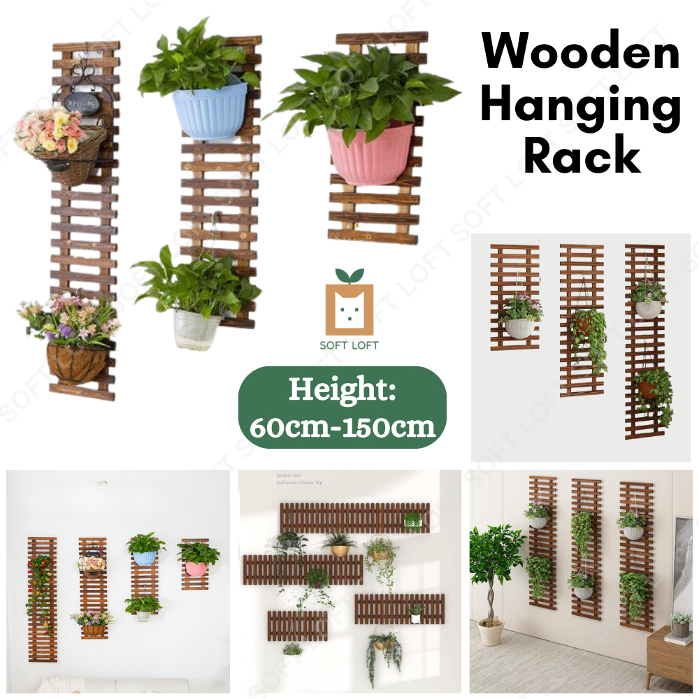Wooden Hanging Rack Wooden Hanging Frame Wall Wooden Rack Plant Plant ...