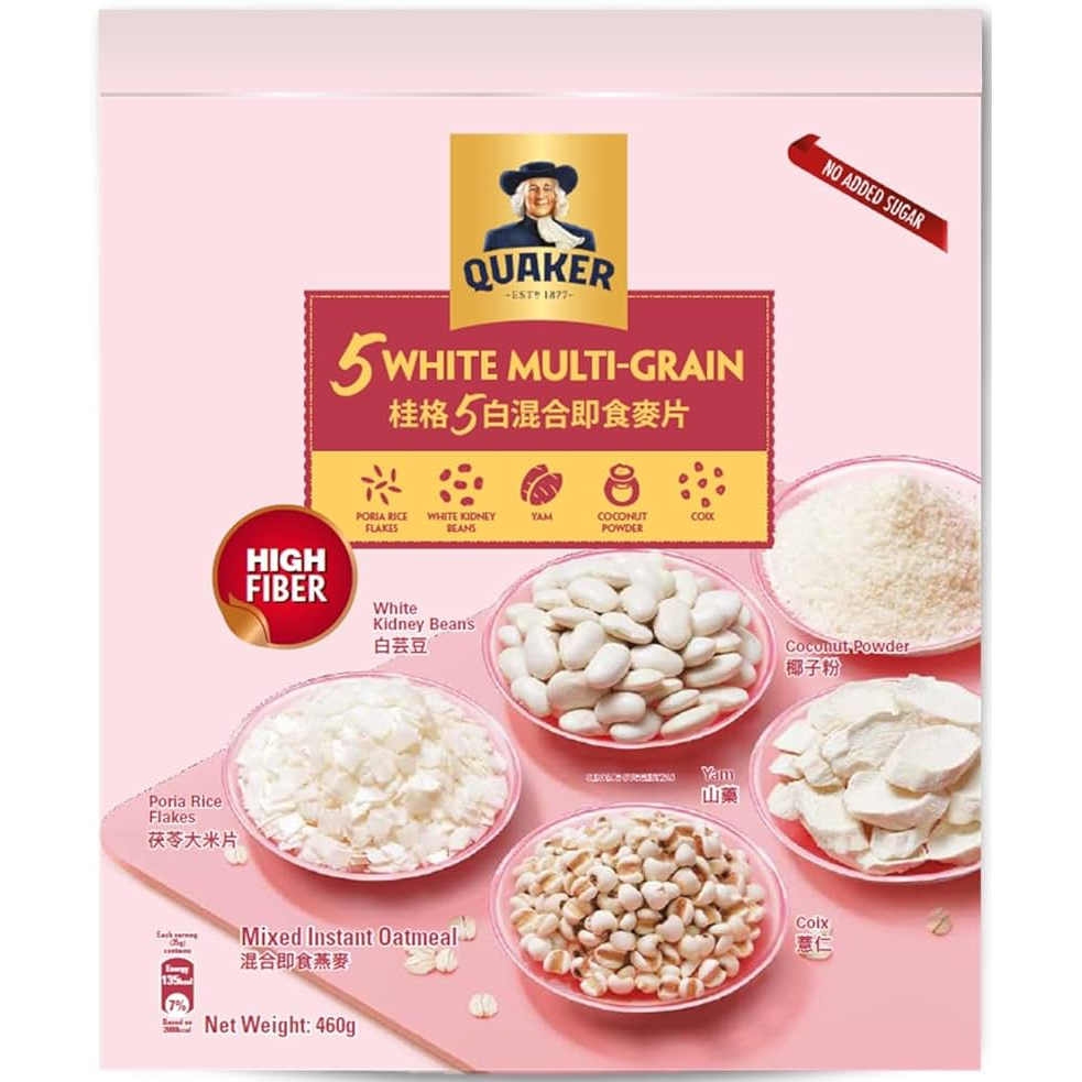 Quaker Five White Multigrain Oats 460g (ExpDate: Nov2024) | Shopee ...